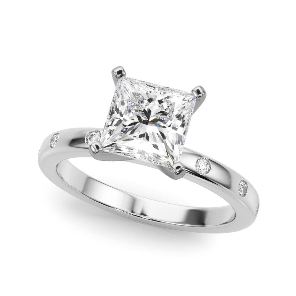 Karol Square Bezel Engagement Ring For Women | Lab-Grown Diamonds