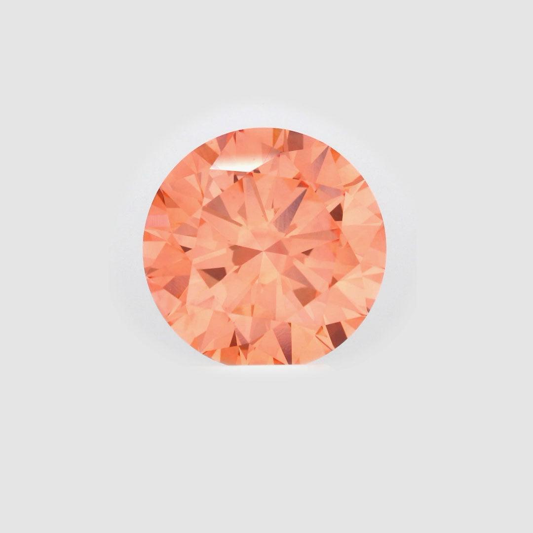 3.4Ct Round VS1 Lab Grown Vivid Orange Diamonds with GIA Certificate ...