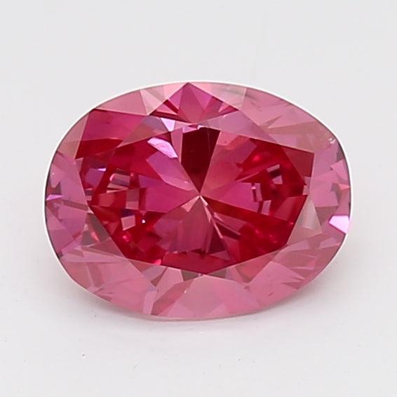 0.99Ct Oval SI1 Lab Grown Deep Pink Diamonds with IGI Certificate ...