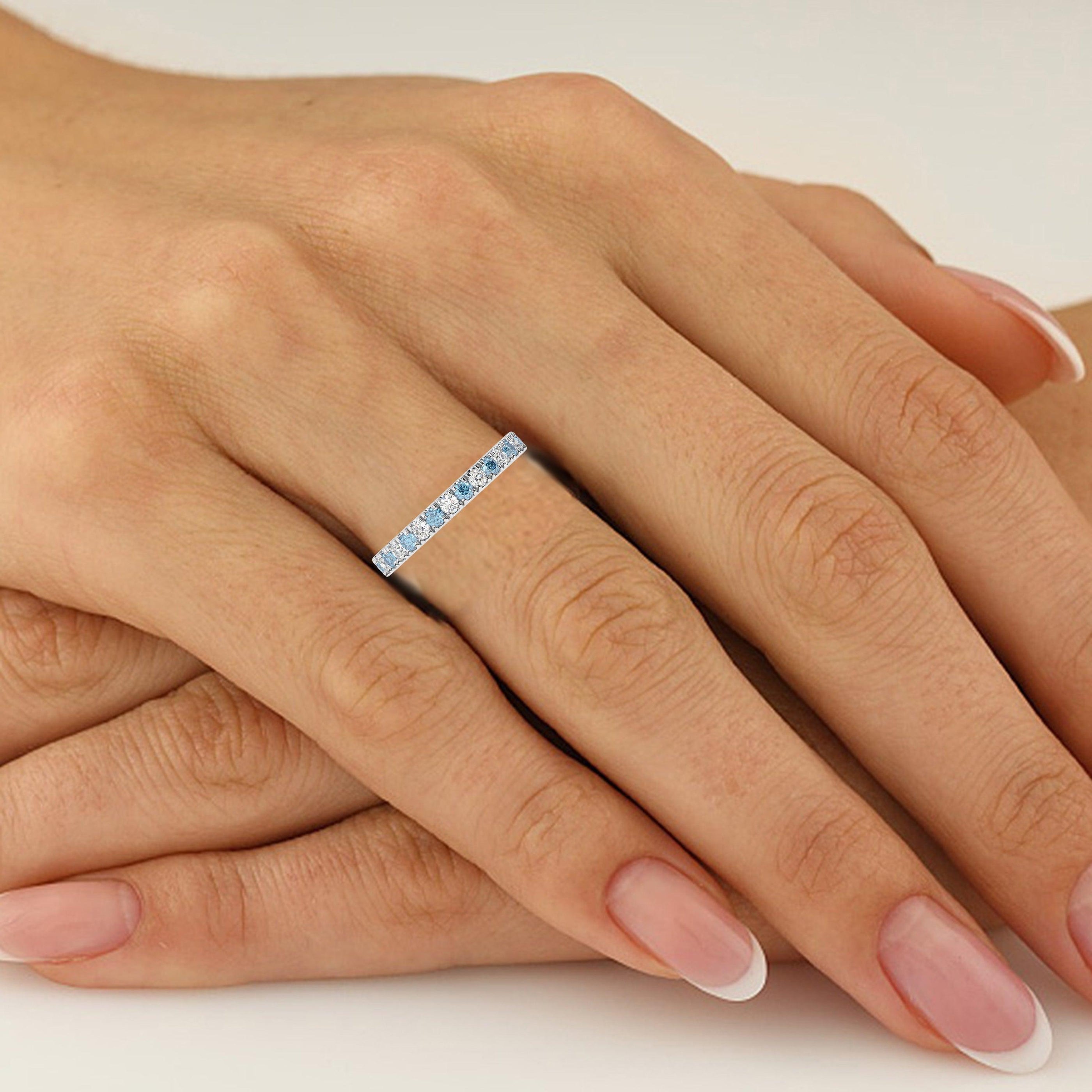 Diamond Rings | Lag Grown Diamonds Blue Colors| Wedding Bands | Gifts ...