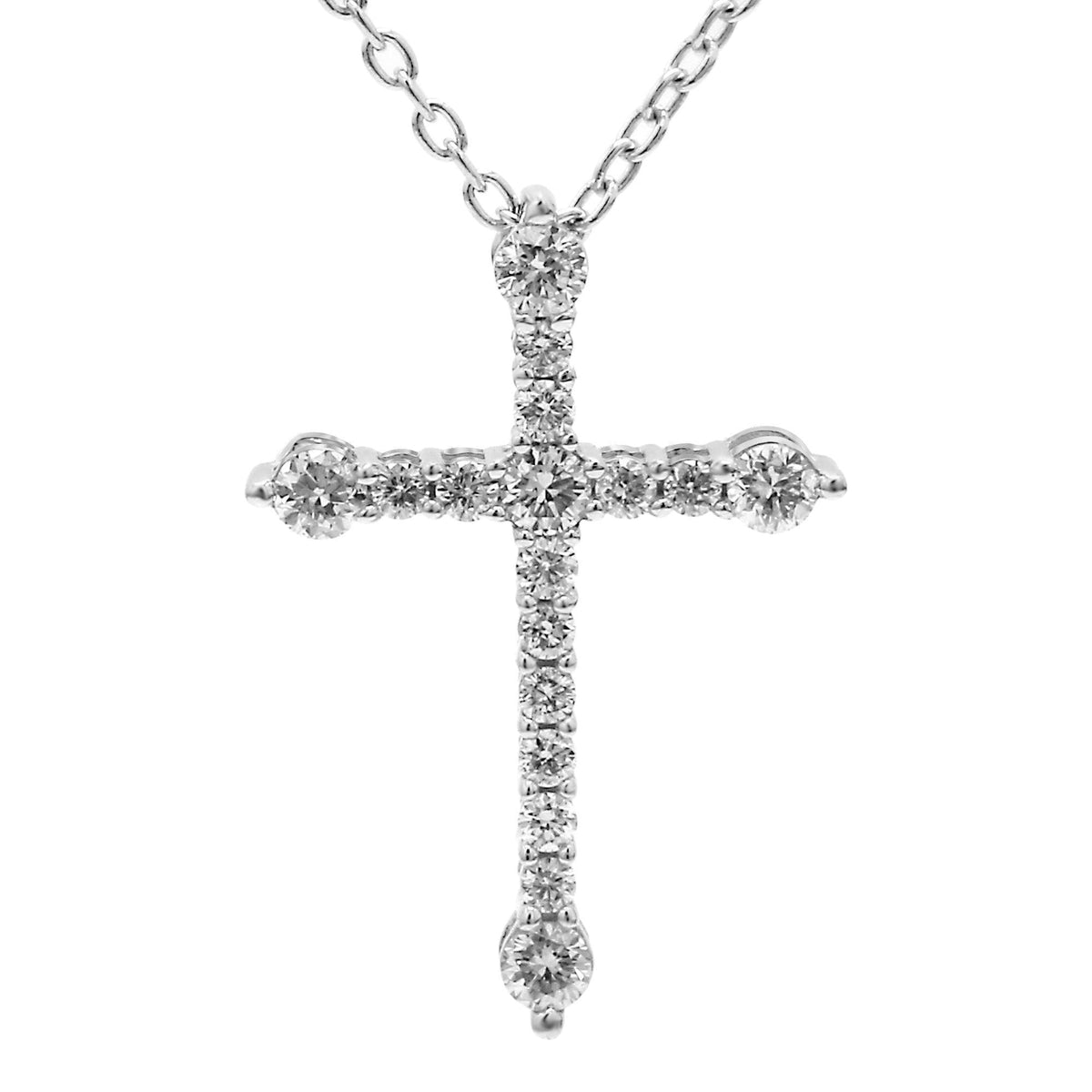 1/3 Ct. T.W. Lab Grown Diamond 14K White Gold Cross Pendant | Lab-Grown ...