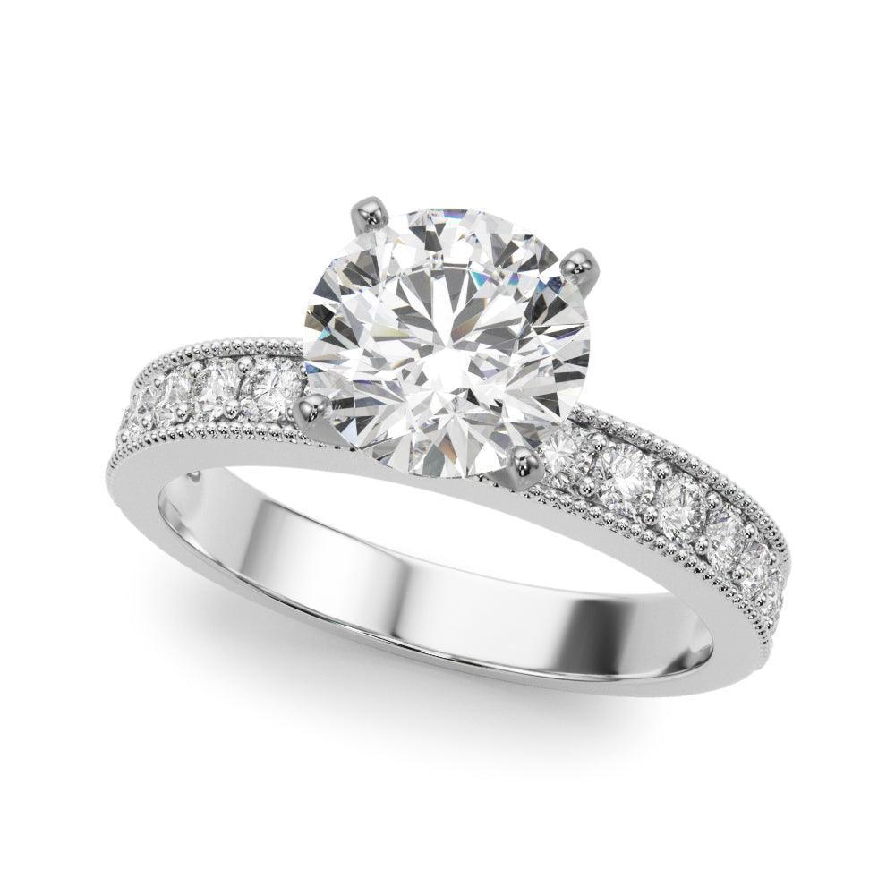 Debbie Mil-grain Diamond Engagement Ring | Lab-Grown Diamonds