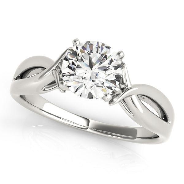 Gabrielle Diamond Setting Round Solitaire Engagement Ring For Women