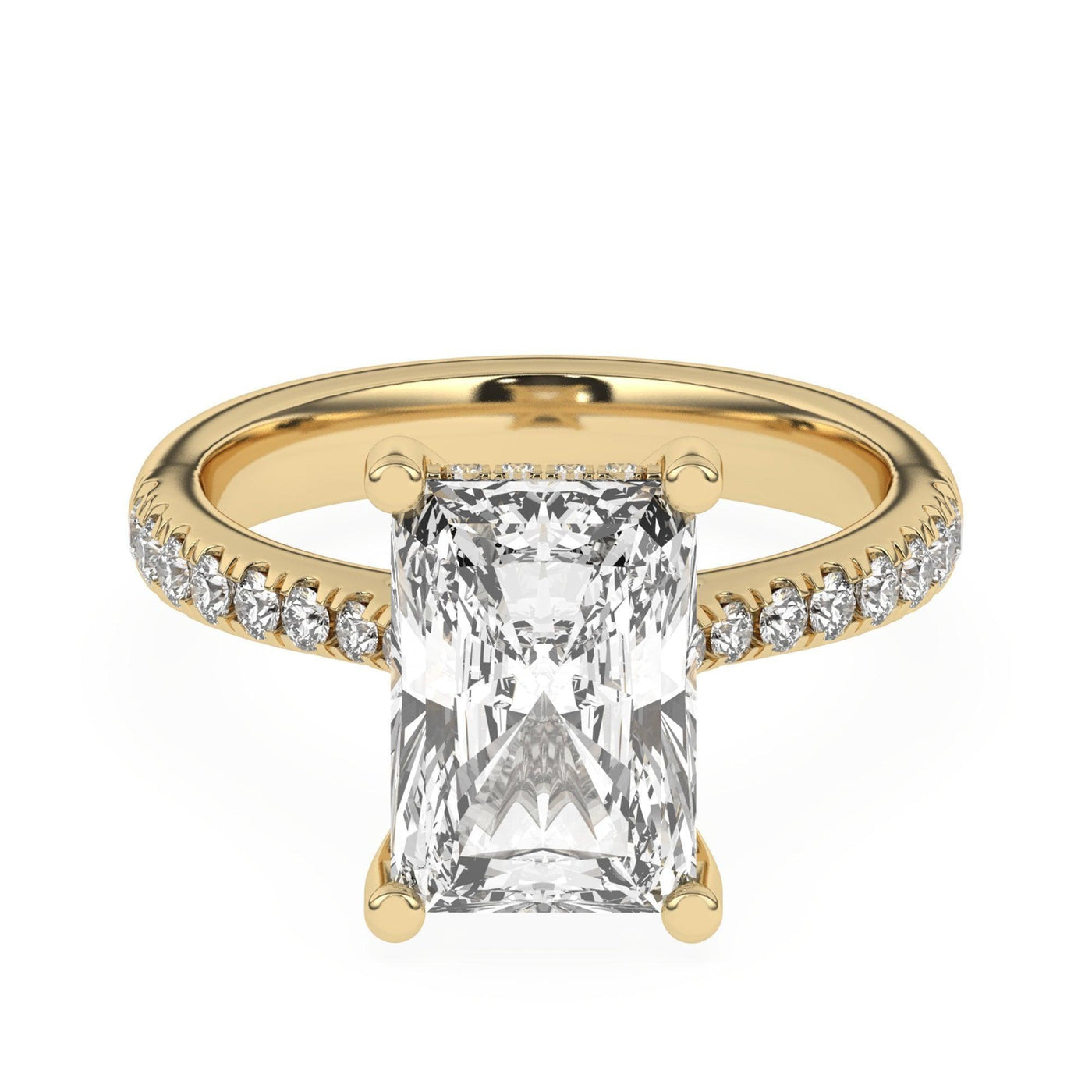 Beautiful Lab Grown Diamond 14K Gold gala Engagement Ring