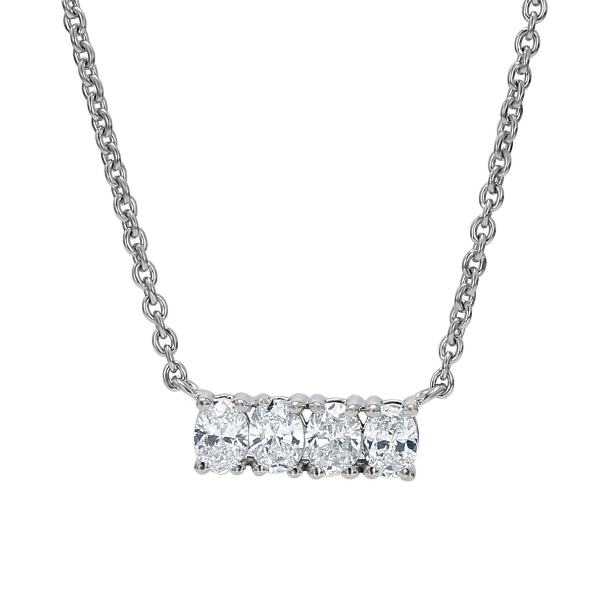 Horizontal 4-Stone Diamond Pendant Fine Gold | Lab-Grown Diamonds — New ...